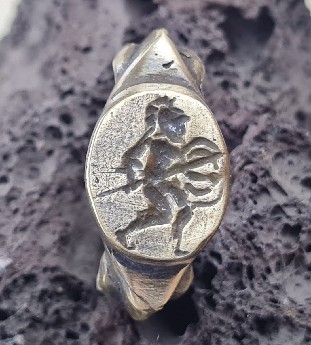 Ancient Bronze Spqr Legio Seal Ring-vintage-antique - Etsy UK