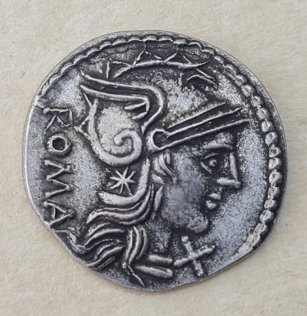 Denarius Coin AR C.caecilius Metellus Caprarius Roman Coin / 125 B.C ...