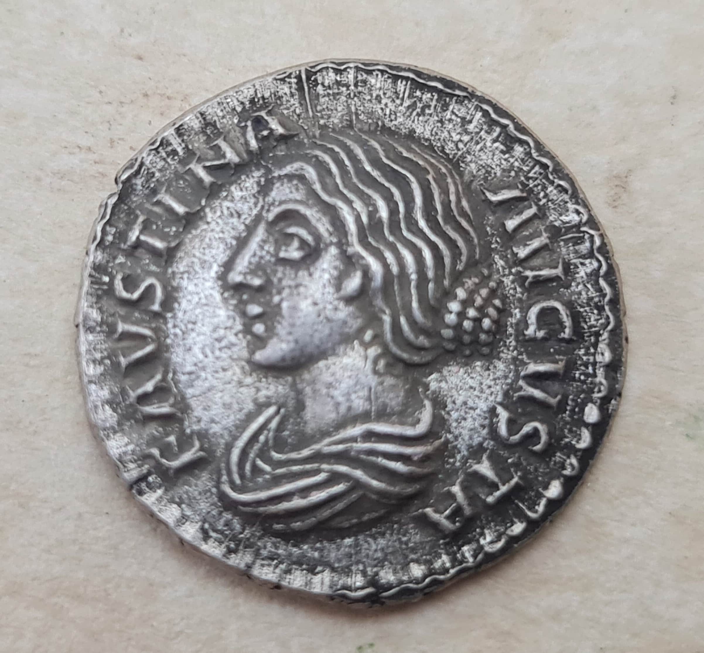 Denarius Coin AR Faustina Junior,annia Galeria /145-175 A.D/ Silver ...