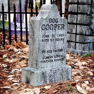 Evil Soul Studios Pet Cemetery Dog Cooper Tombstone Halloween Prop - Etsy