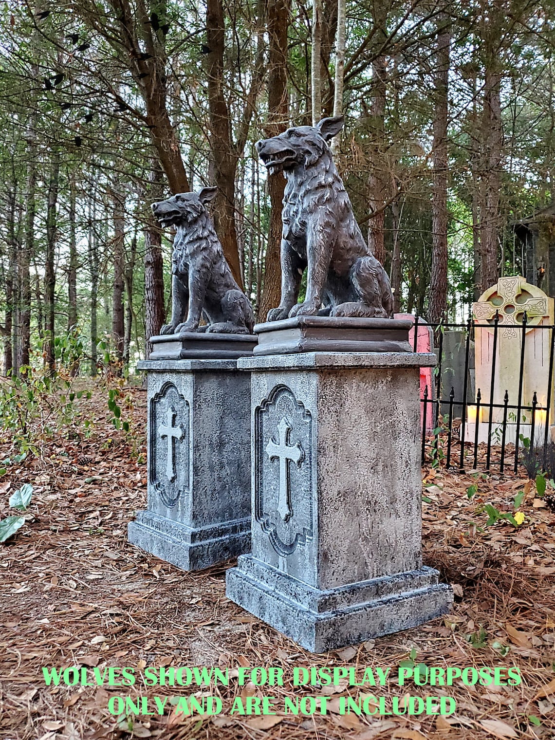 Evil Soul Studios Elevated Gray Cross Pedestal Stands Set of 2 ...