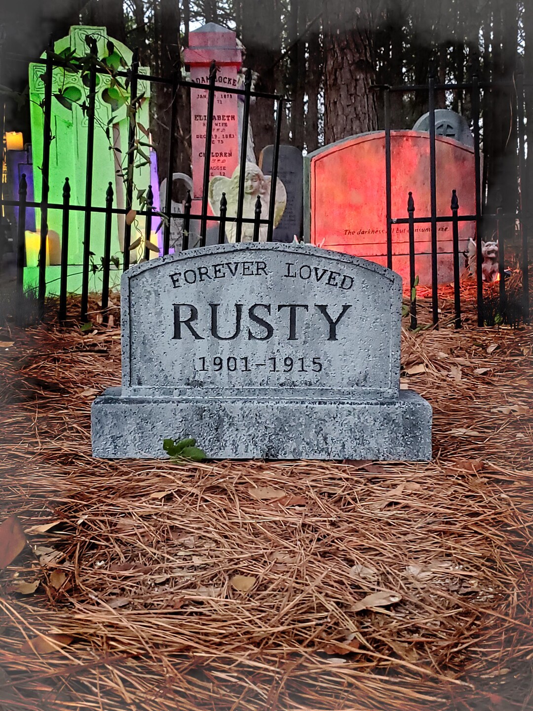 Evil Soul Studios Pet Cemetery Rusty Tombstone Halloween Prop Little ...