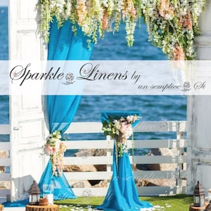 Chiffon Table Cloth , Cocktail Table Cloth, Podium Cover, Wedding Stage ...