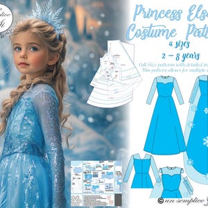 Elsa Dress Pattern , Frozen Dress Pattern , Elsa Costume Pattern ...
