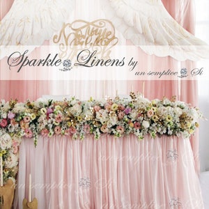 Chiffon Table Skirt, POOLING EXTRA LONG , Puddle Length , Floating ...