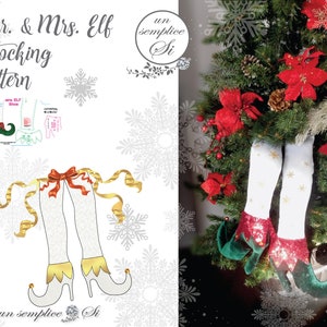 Christmas Elf Stocking PDF Sewing Pattern, Mr. & Mrs Elf Stocking, Elf Stocking PATTERN, Elf ...