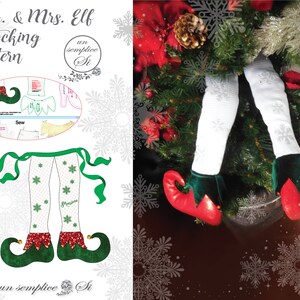 Christmas Elf Stocking PDF Sewing Pattern, Mr. & Mrs Elf Stocking, Elf Stocking PATTERN, Elf ...