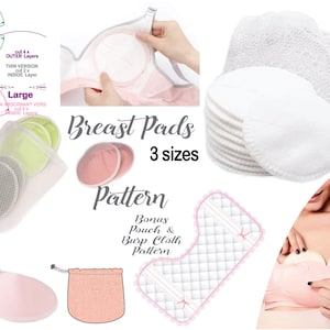 Nursing Pad Pattern, Contoured Nursing Pad, Breast Pad , Reusable ...