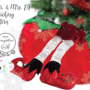 Christmas Elf Stocking PDF Sewing Pattern, Mr. & Mrs Elf Stocking, Elf ...