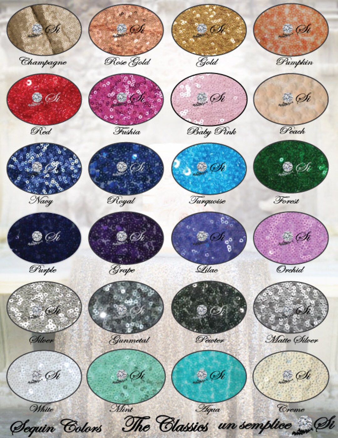 SWATCHES, Sequin Fabric Swatches, Swatch for Tablecloths , Backdrops ...
