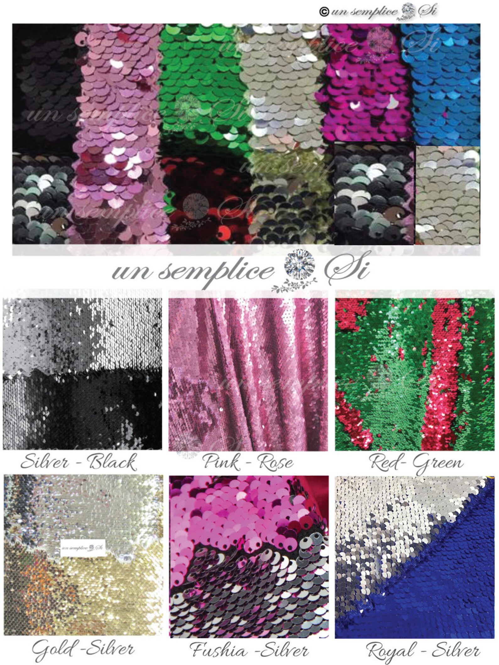 Reversible Sequin Fabric by the Yard Mermaid Sequin Fabric | Etsy