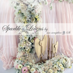 Chiffon Table Skirt, POOLING EXTRA LONG , Puddle Length , Floating ...