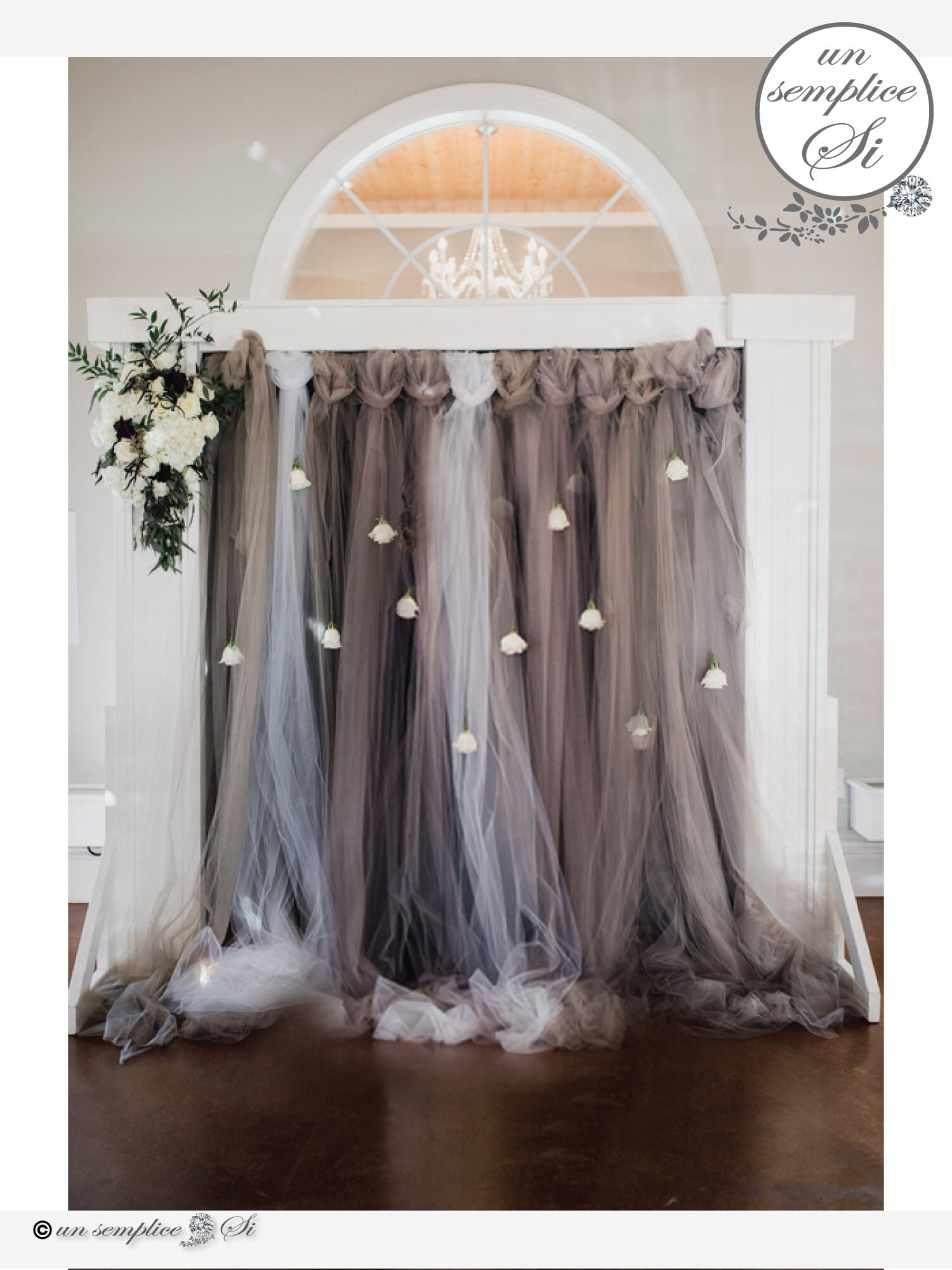 TULLE BACKDROP Tulle Curtain Backdrop Tulle Wedding | Etsy