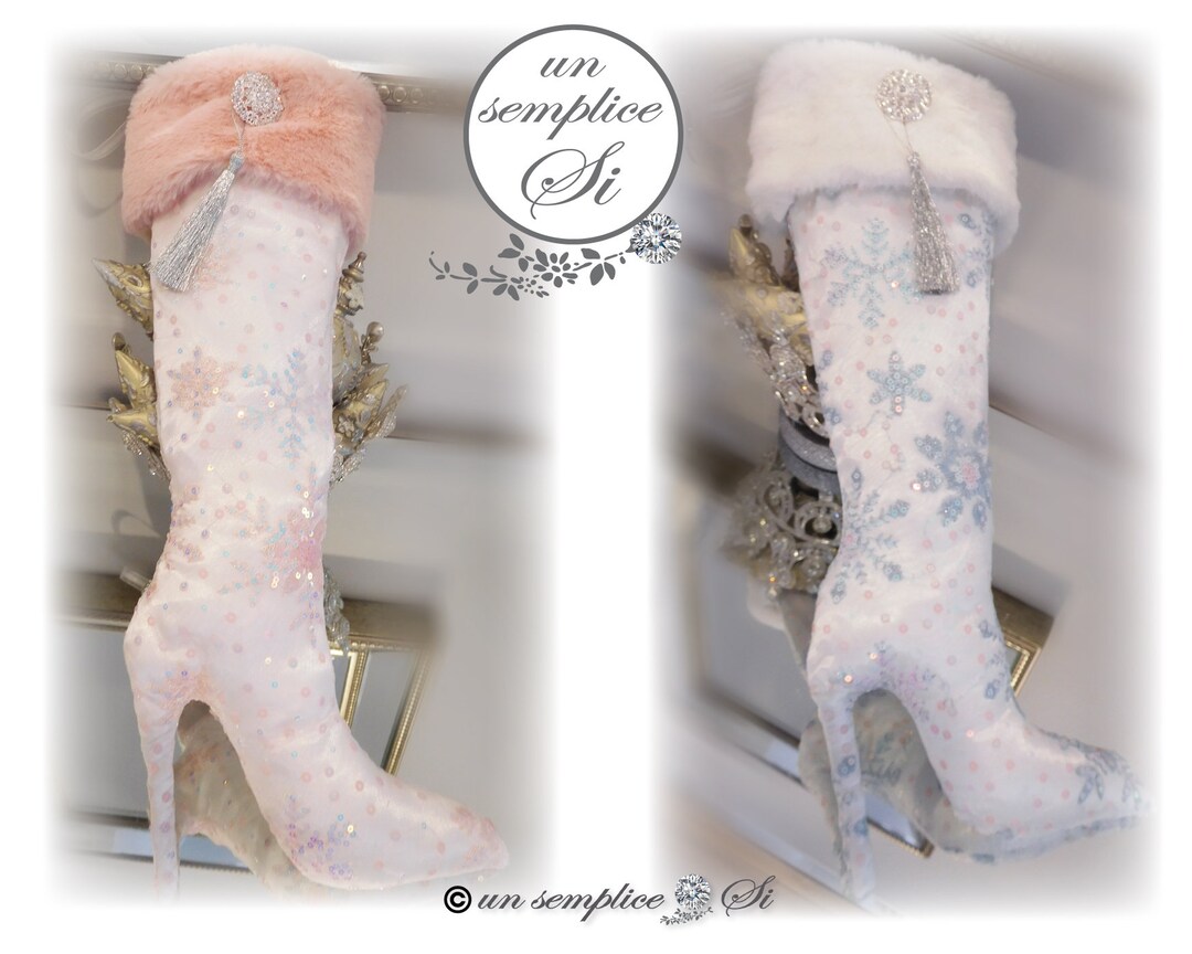 Stiletto Boot Stocking, Christmas Stocking , Personalized Christmas ...