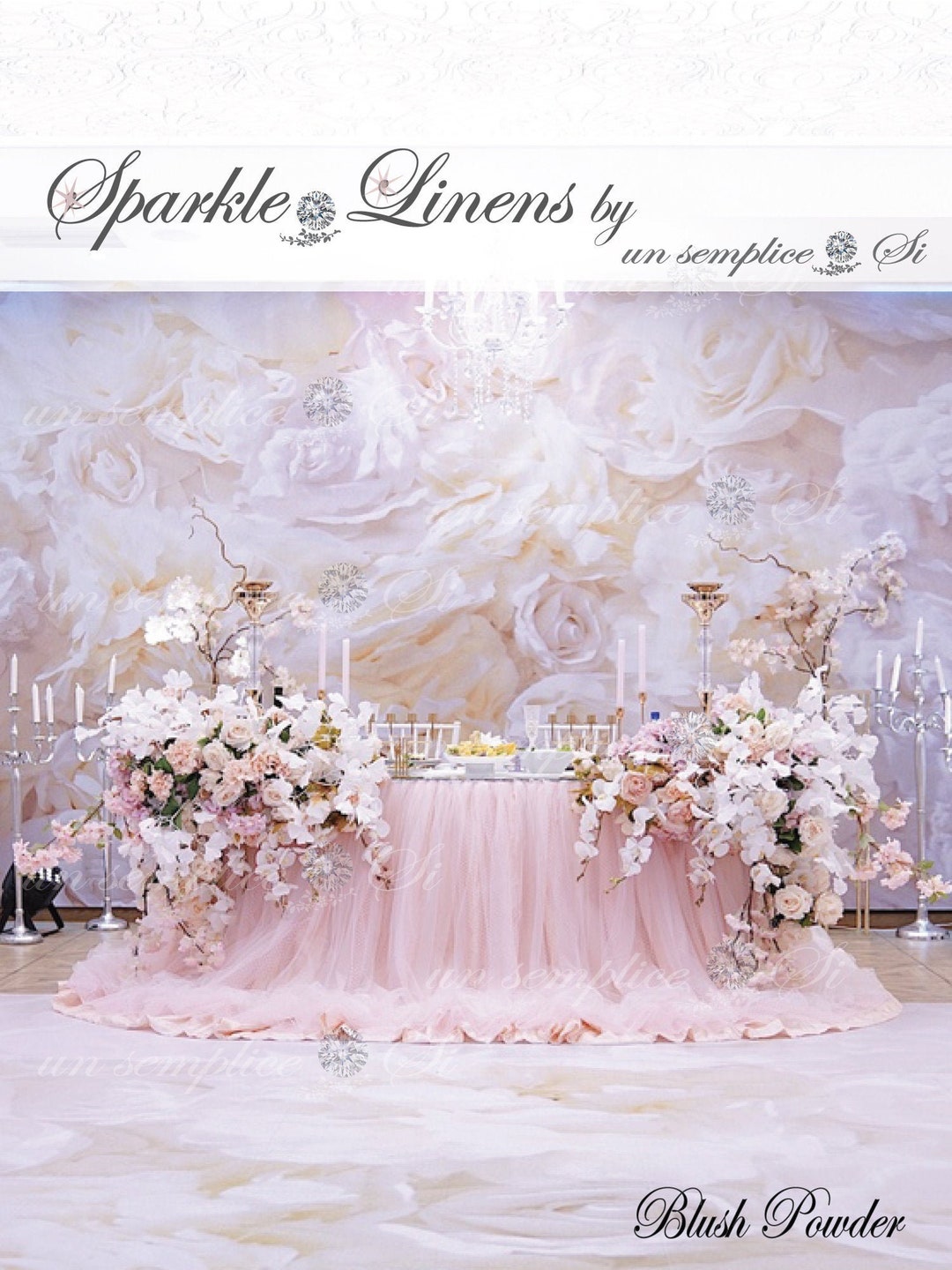 Tulle and Chiffon Table Skirt, POOLING EXTRA LONG , Puddle Length ...