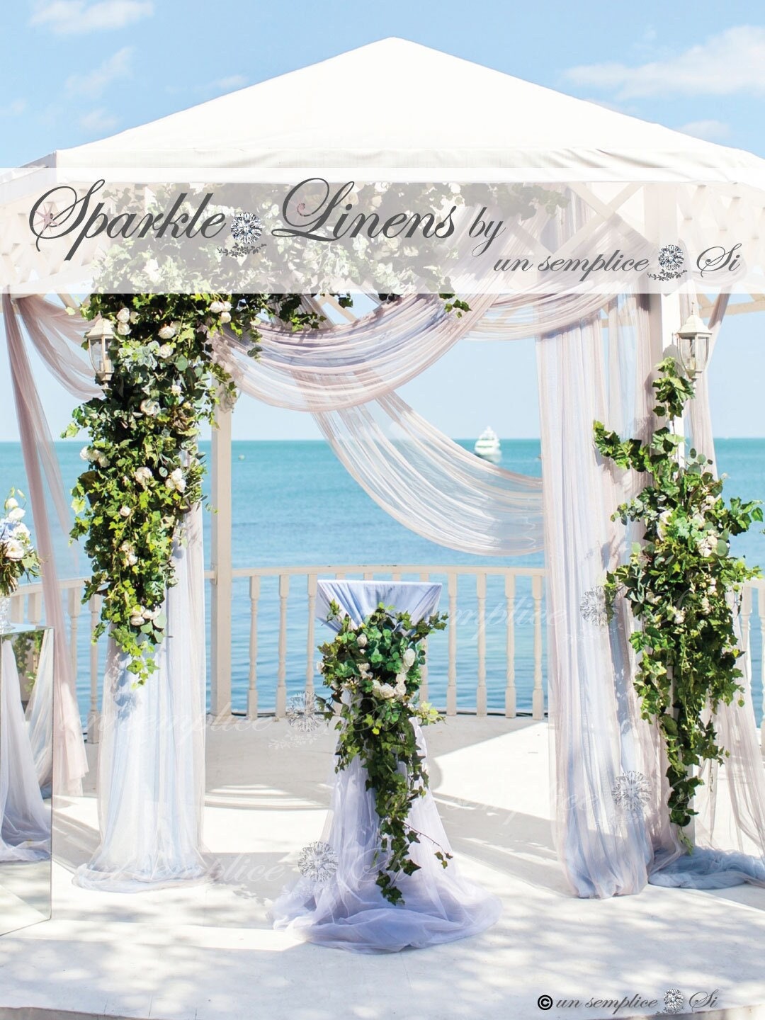 Chiffon Podium Cover, Stage Decor , Chiffon Tablecloth, Chiffon Table ...
