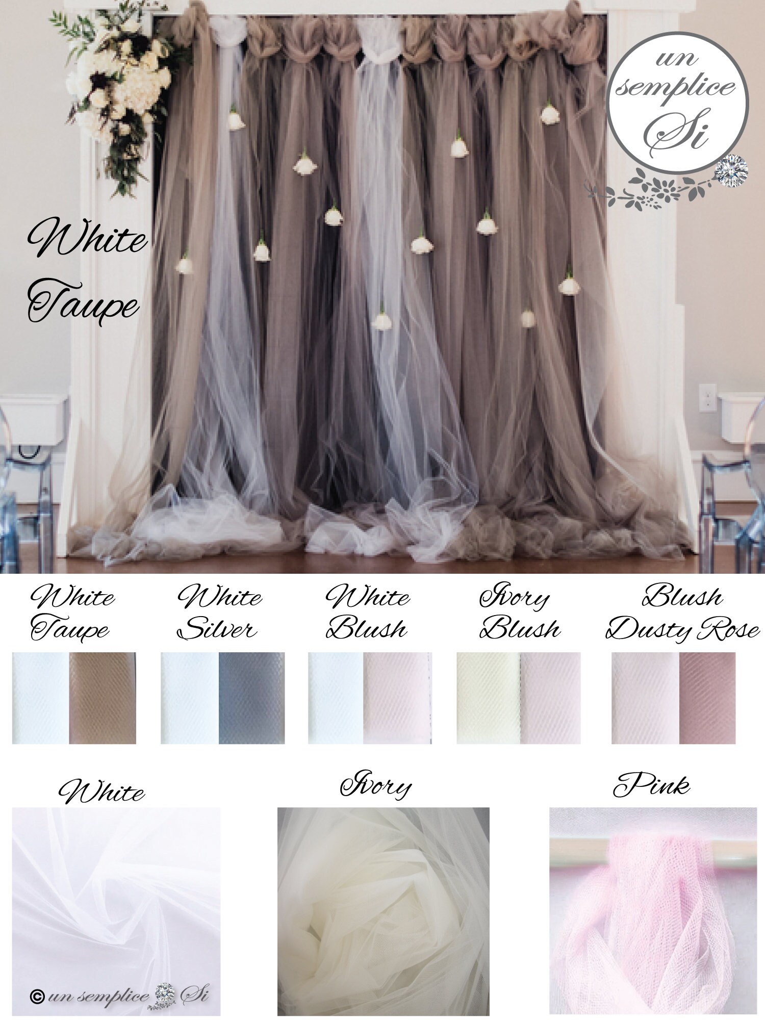 TULLE BACKDROP Tulle Curtain Backdrop Tulle Wedding - Etsy