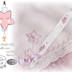 Baby Accessories Sewing Pattern PDF – Pacifier Clip With 4 Covers & Bib ...