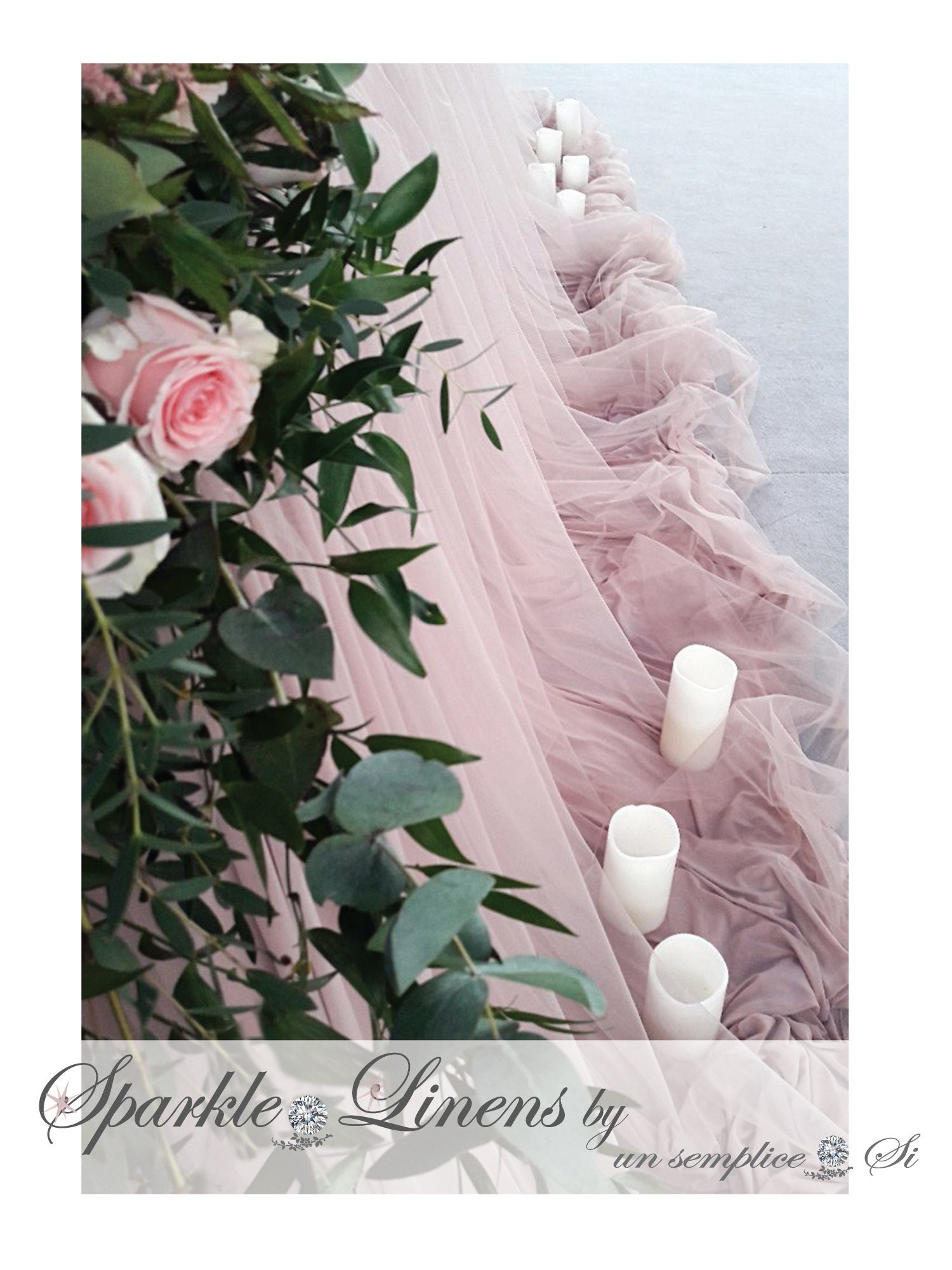 Tulle and Chiffon Table Skirt POOLING EXTRA LONG Puddle - Etsy Australia