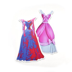 Princess Dress Sticker Set | Etsy