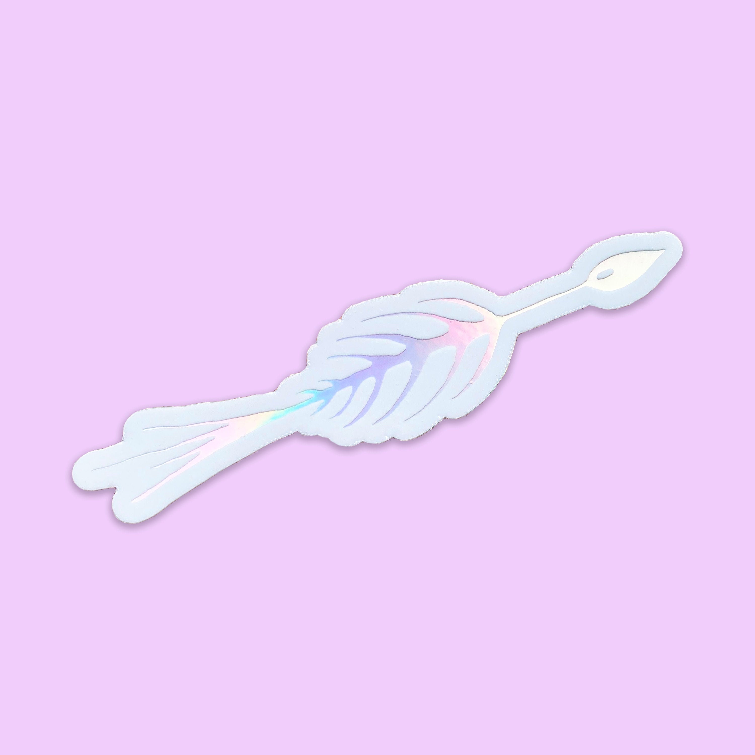 Ursula's Fishbone Quill Pen Holographic Sticker | Etsy