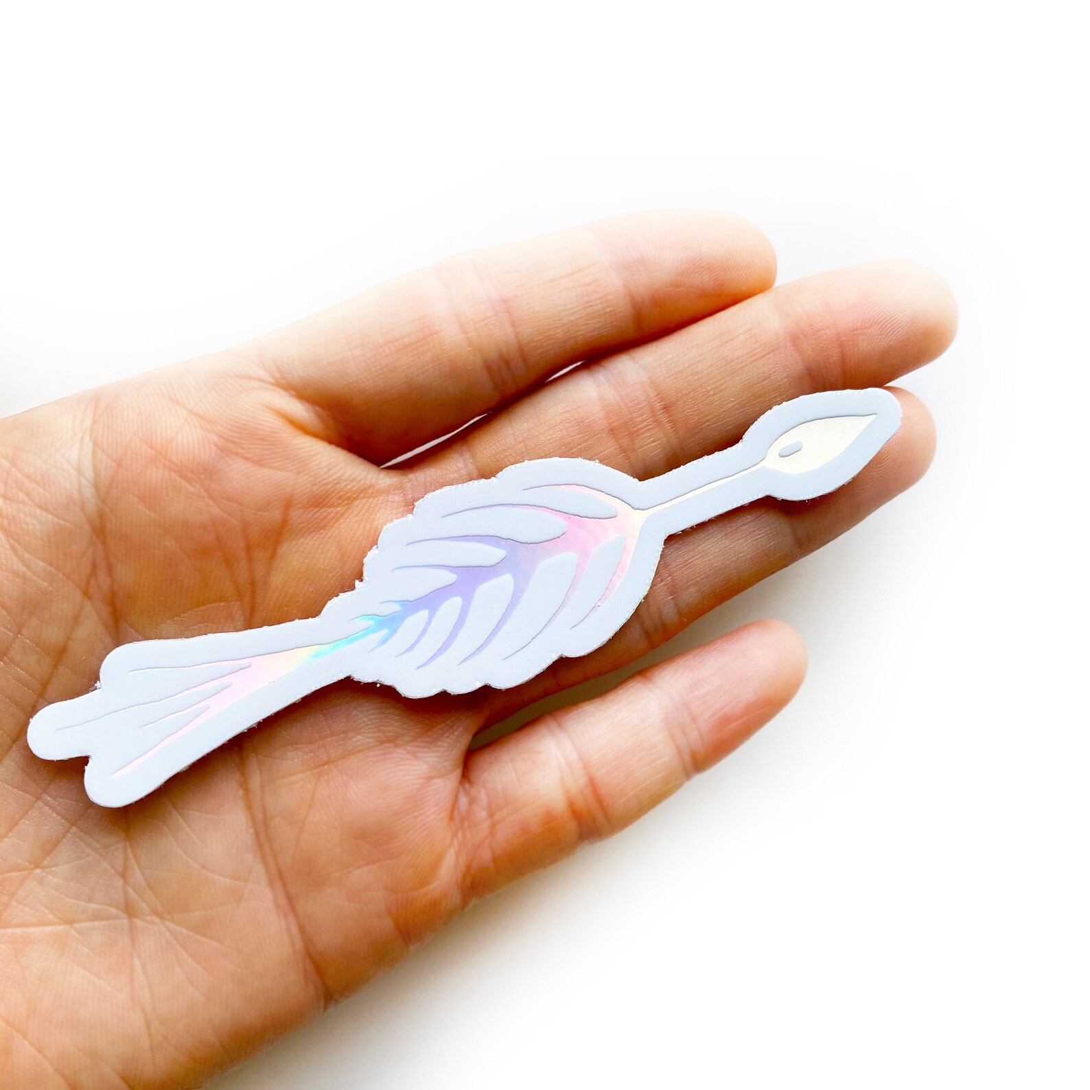 Ursula's Fishbone Quill Pen Holographic Sticker | Etsy