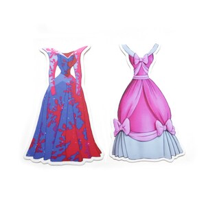 Princess Dress Sticker Set | Etsy