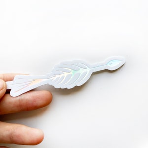 Ursula's Fishbone Quill Pen Holographic Sticker | Etsy