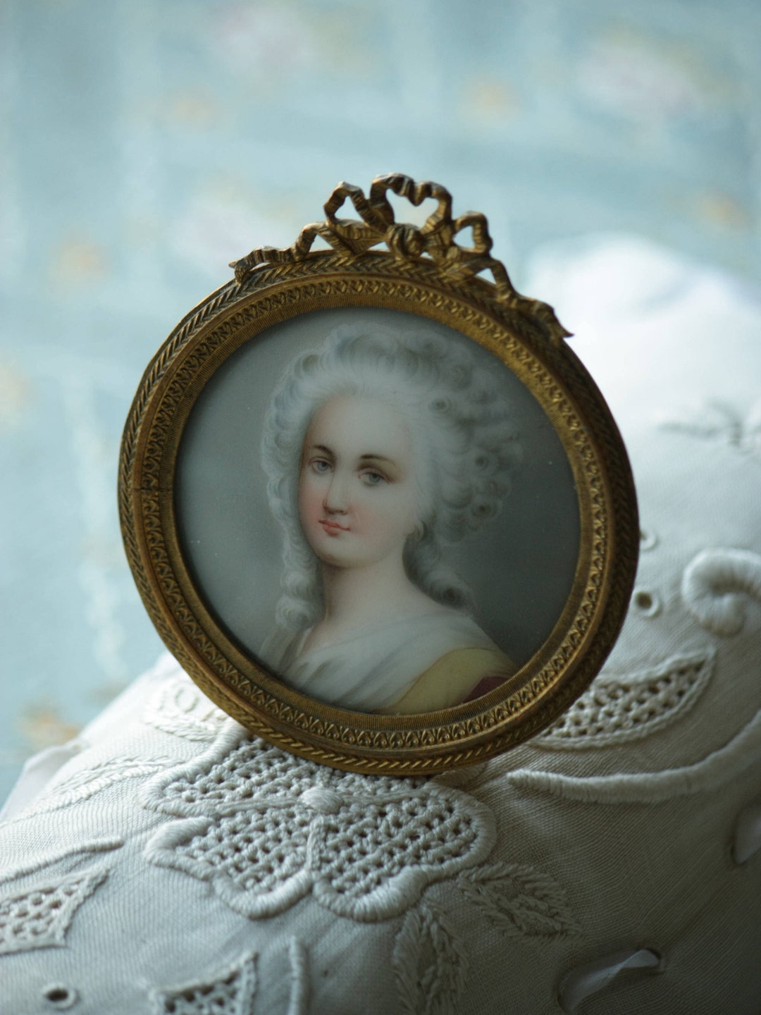 Miniature Portrait Painting Marie Antoinette, Antique Painting ...