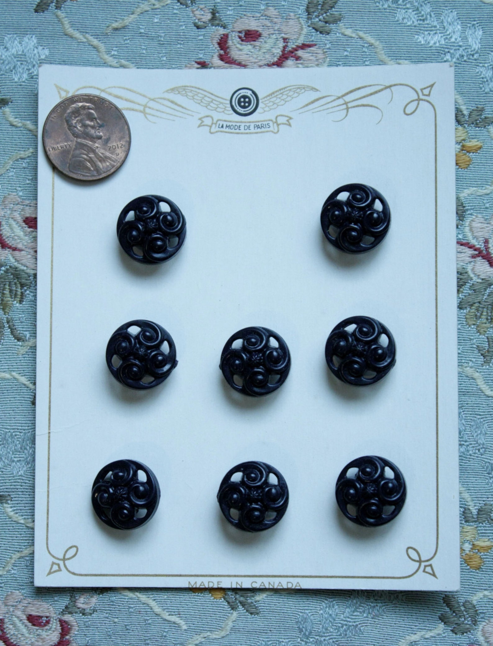 Vintage Shank Buttons Black, White, Red, Pink 1940s 1950s New Old Stock ...