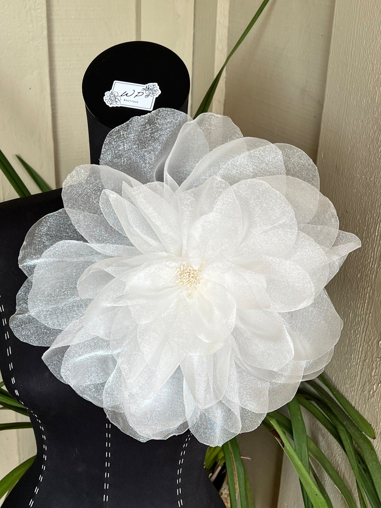 Light Beige Pin Fabric /organza Pin Flower/ Brooch/ Handmade Wedding ...