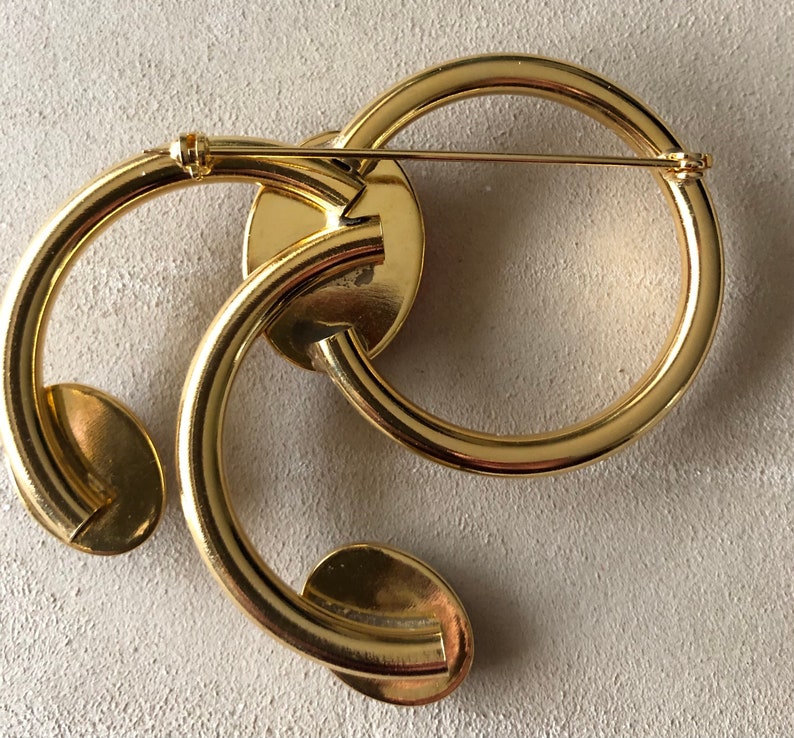 Modern Vintage Gold Tone Metal Atomic Pin With Pink and Purple - Etsy