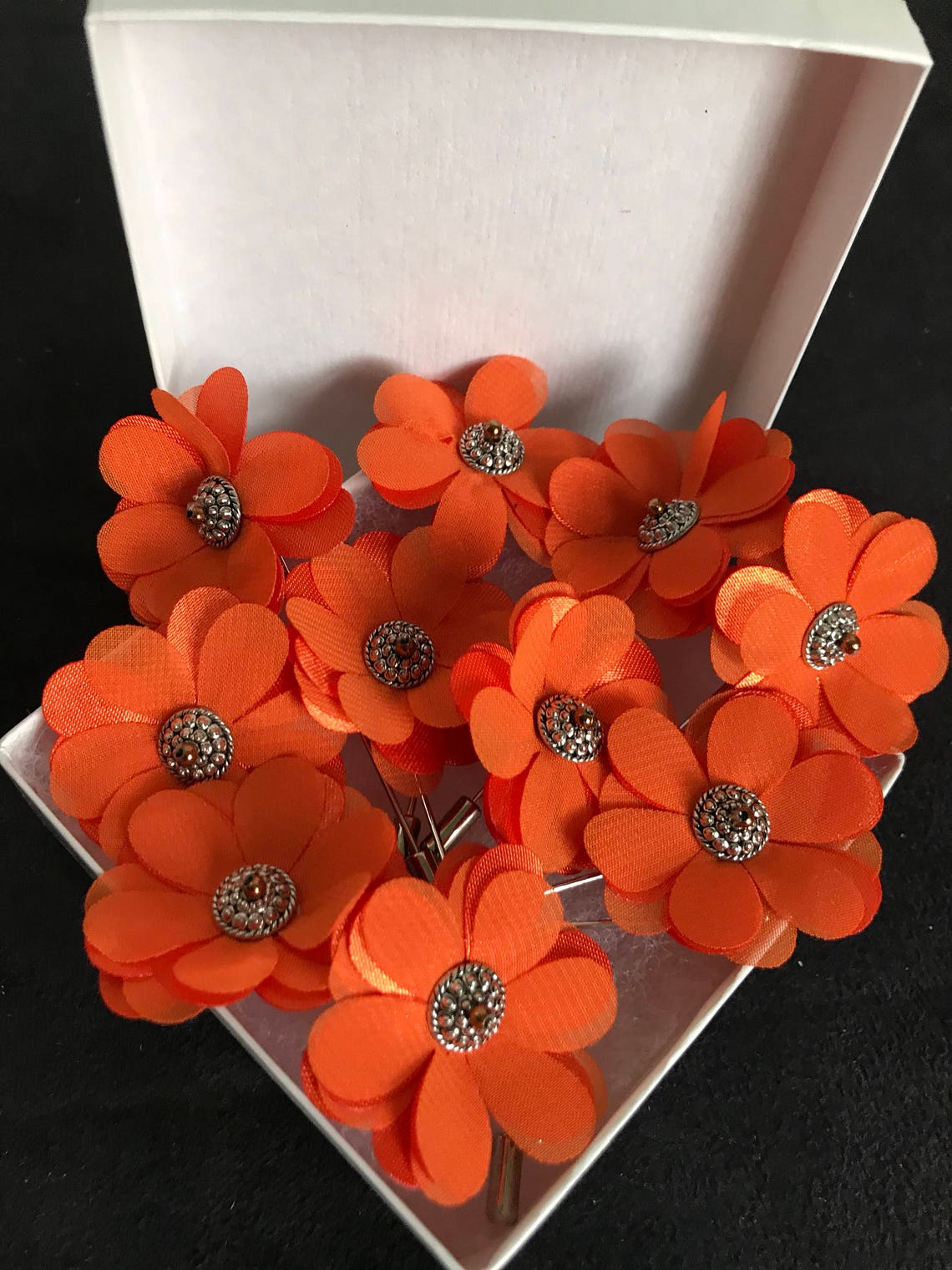 Orange Mens Lapel Pin Jacket Flower Lapel Fabric Lapel - Etsy