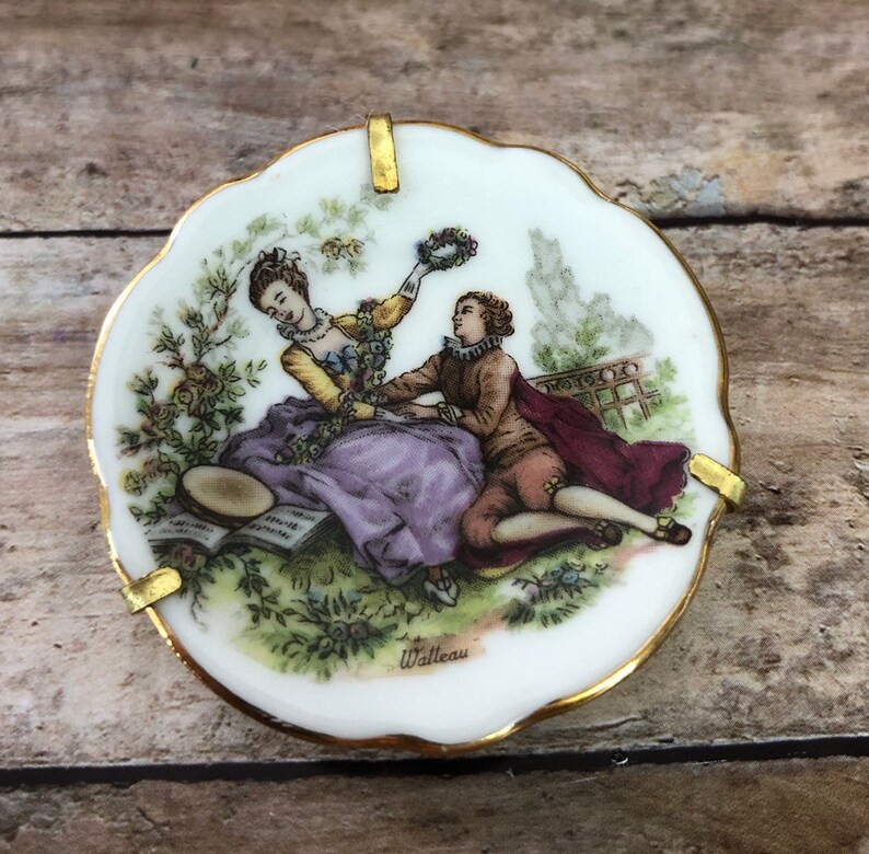 Signed Limoges Porcelain China Brooch Pins Made in France Set - Etsy