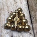 Vintage Gold Tone Metal With Amber Color Glass Crystals Triangle Pin - Etsy