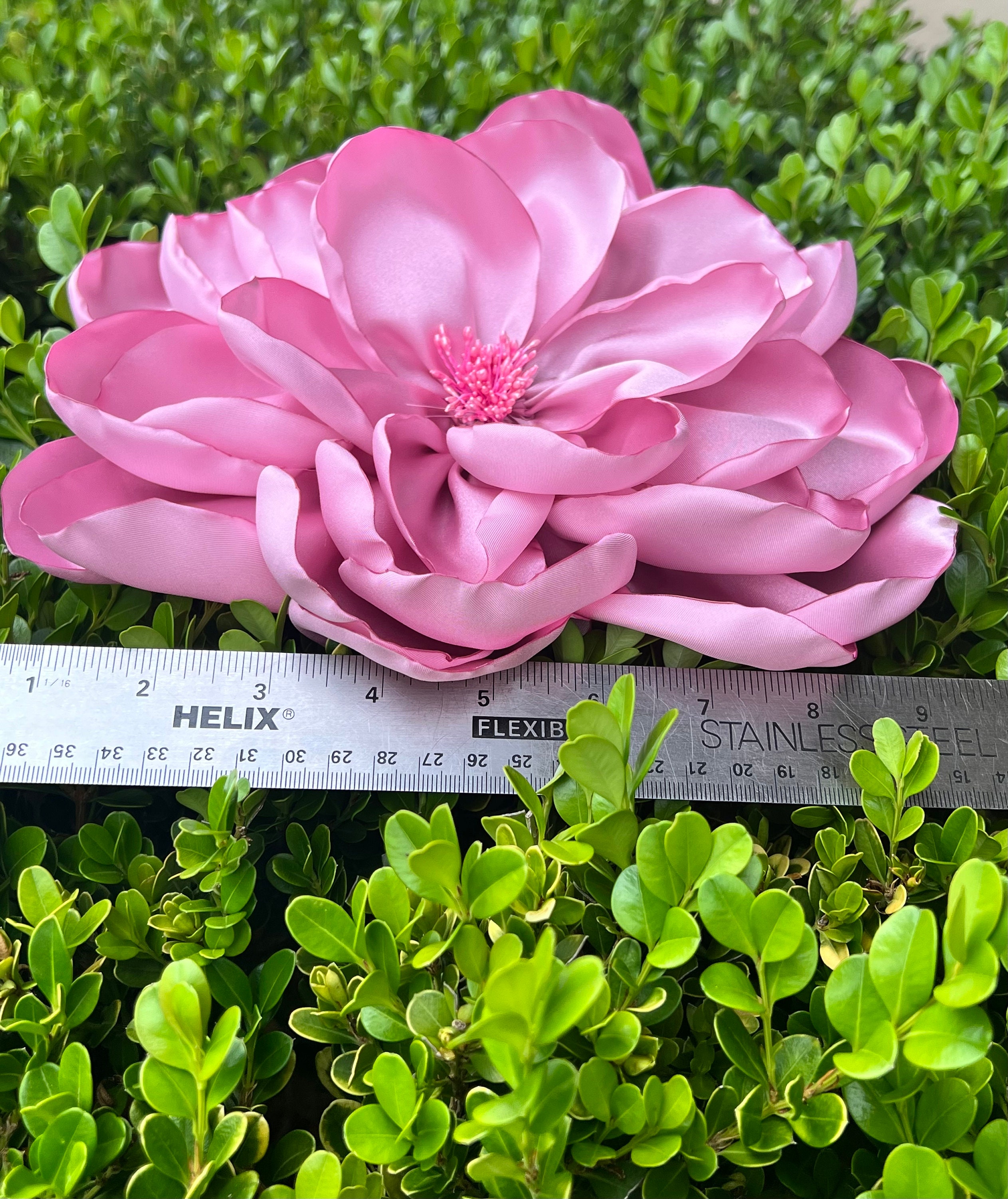 Oversize Pink Satin Flower Pin, Gift, Wedding, Couture Statement ...