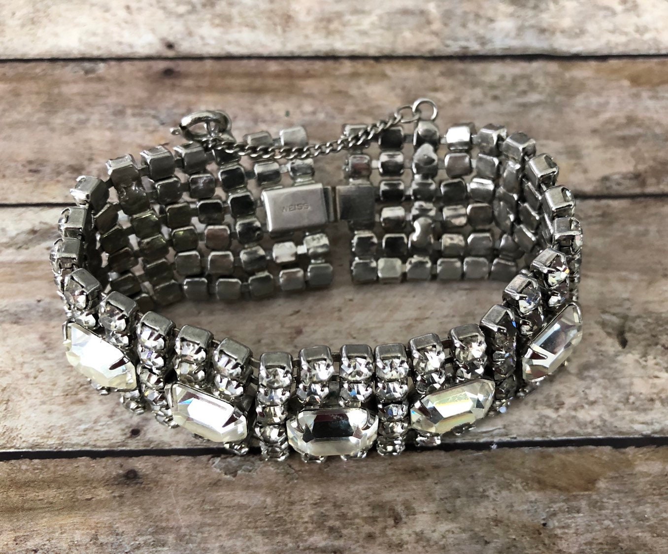 Weiss Bracelet With Rhinestones Vintage /mid Century/ Wedding Prong ...