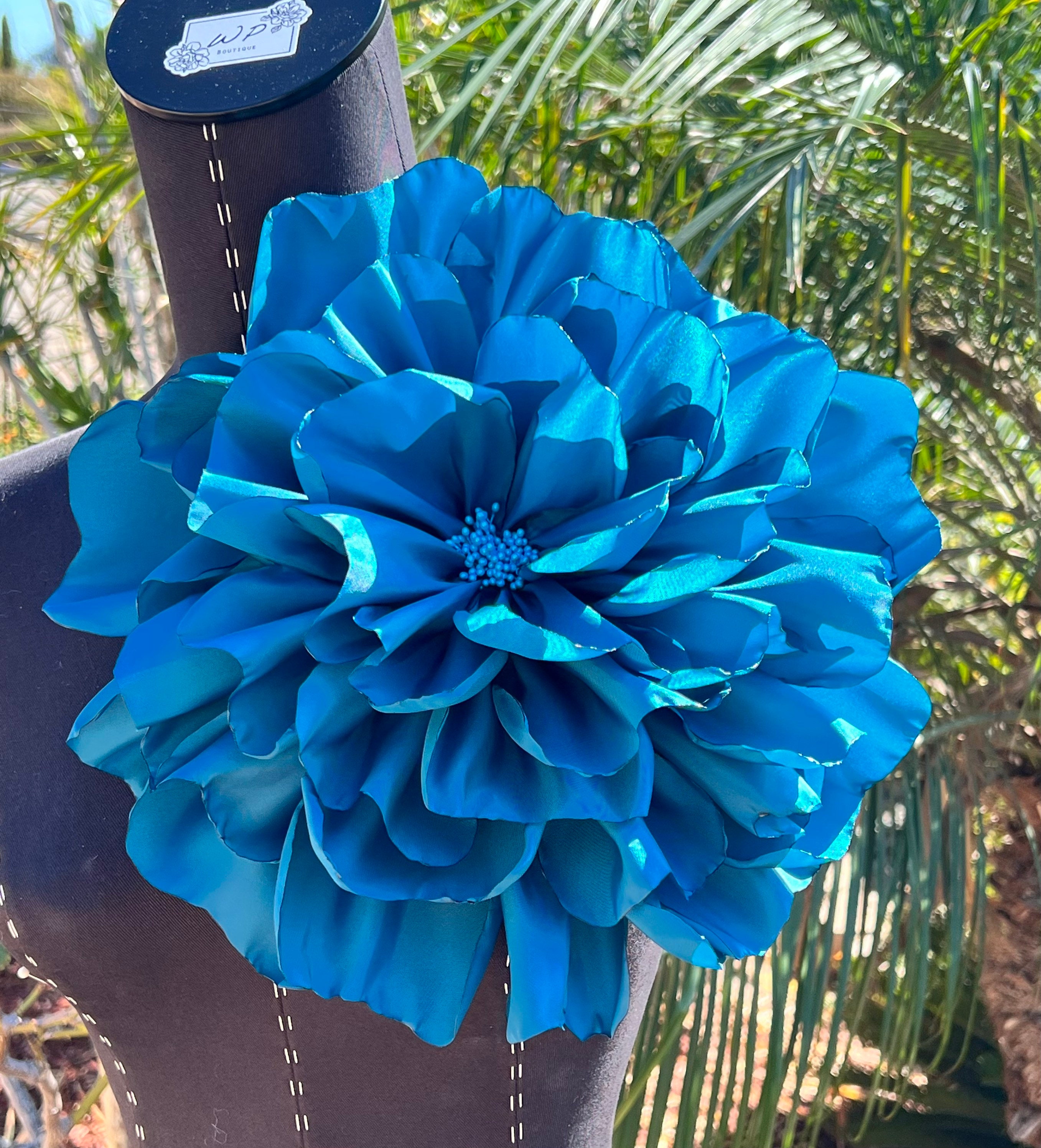 Pin Brooch / Teal Emerald Green Pin Flower/ Brooch/ Handmade Wedding ...