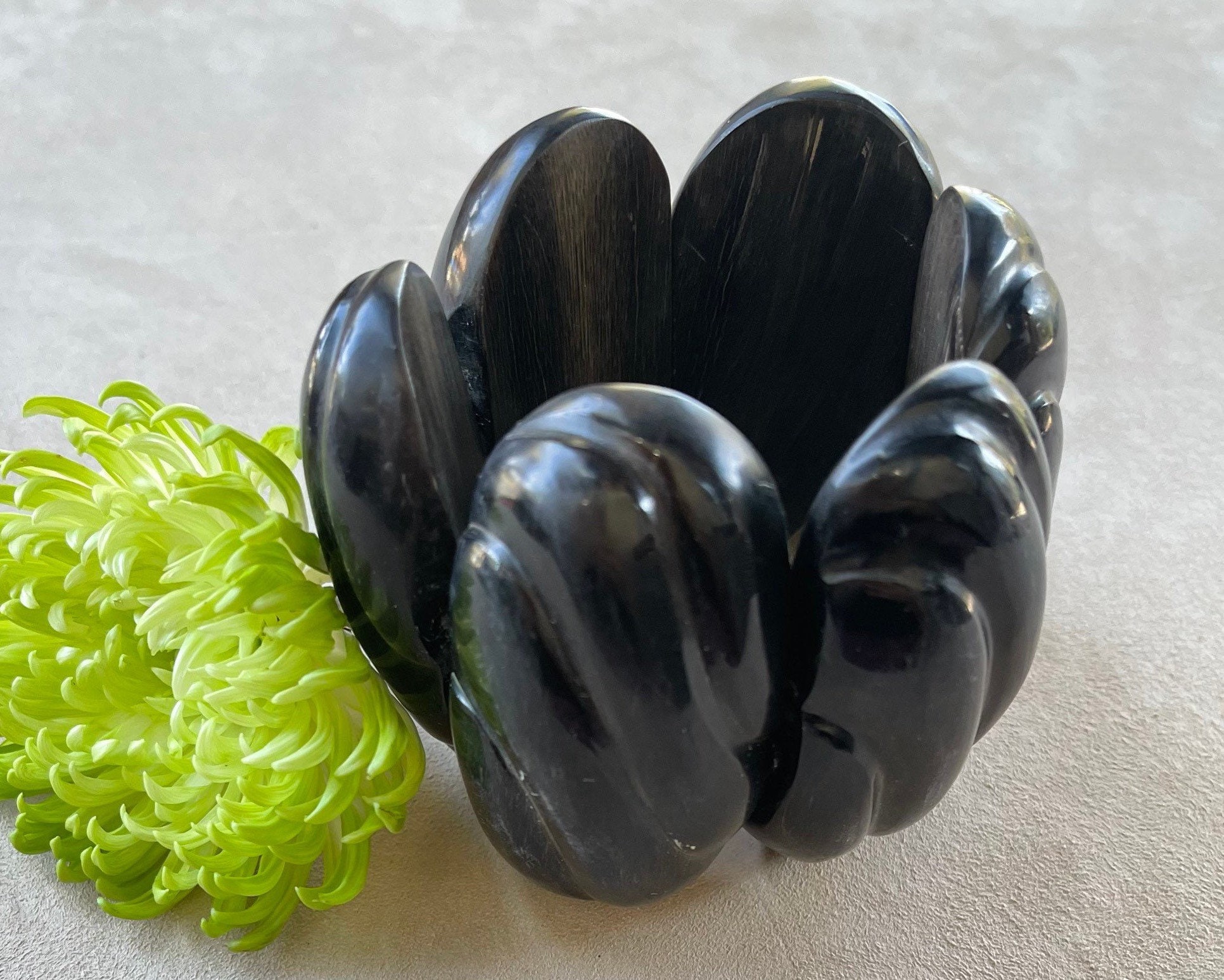 Gerda Lynggaard for Monies Stretch Bracelet/ Black Bulky Bracelet ...