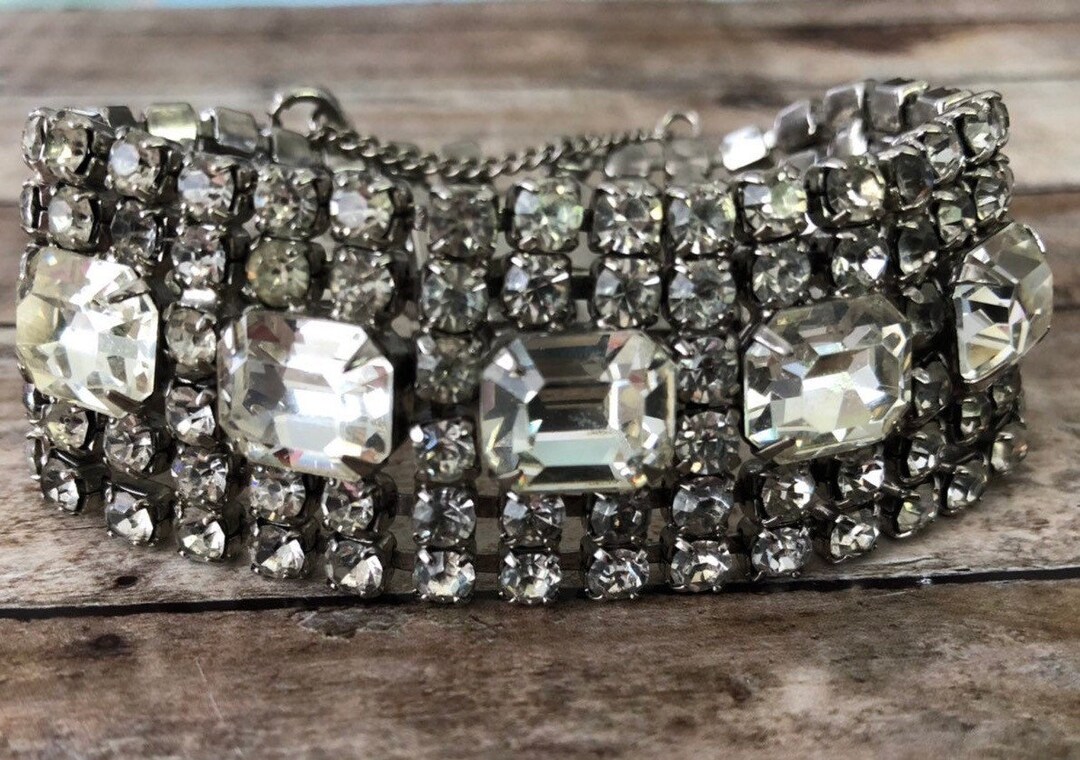 Weiss Bracelet With Rhinestones Vintage /mid Century/ Wedding Prong ...