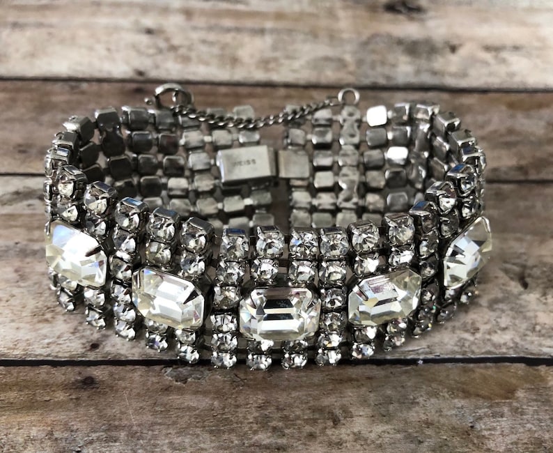 Weiss Bracelet With Rhinestones Vintage /mid Century/ Wedding Prong ...