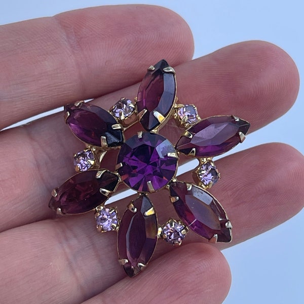 Purple Brooch - Etsy
