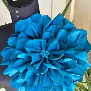 Pin Brooch / Teal Emerald Green Pin Flower/ Brooch/ Handmade Wedding ...