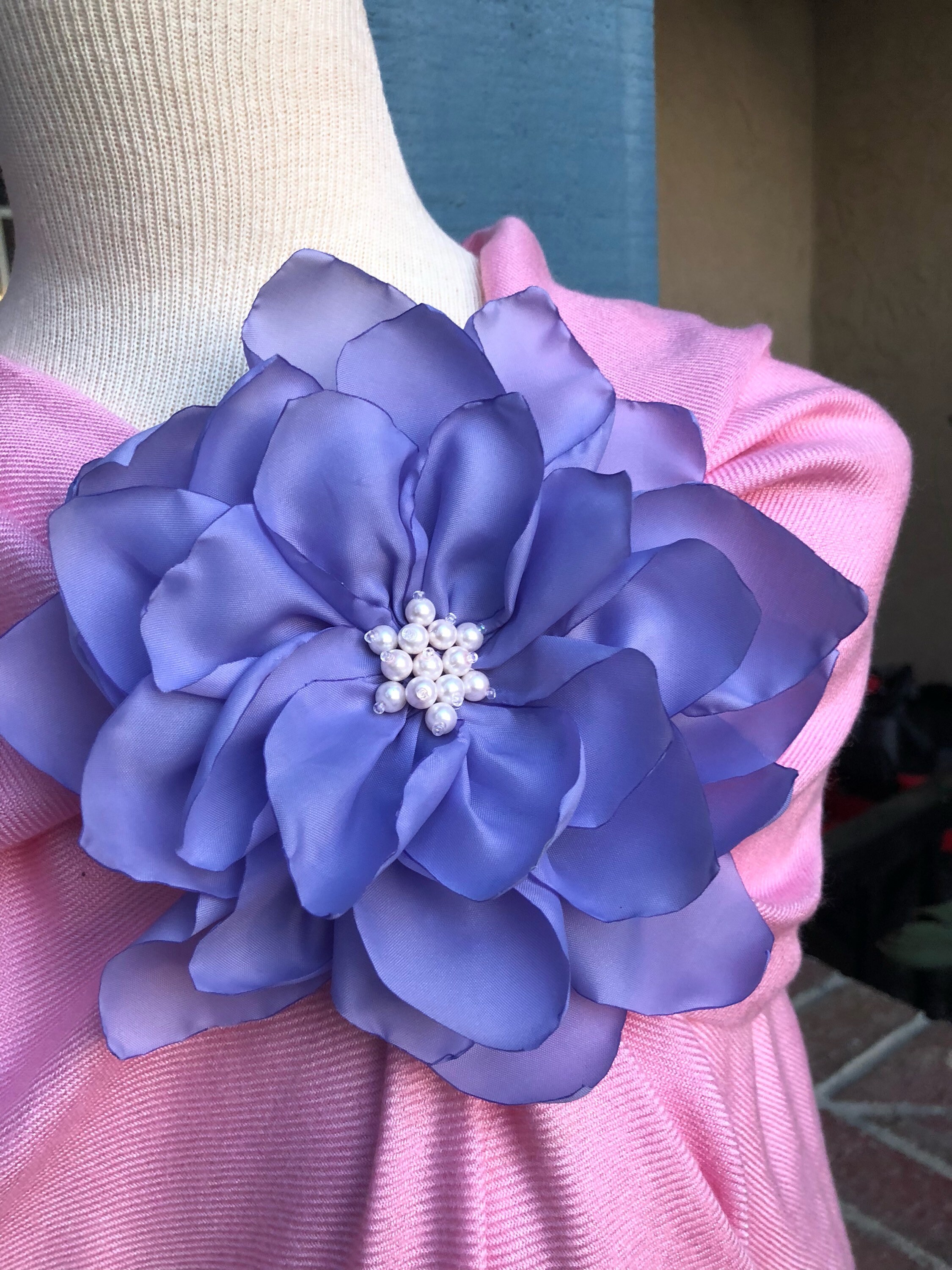 Pin Fabric /light Lilac/ Purple Lily/ Pin Flower Brooch/ Handmade ...