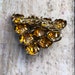 Vintage Gold Tone Metal With Amber Color Glass Crystals Triangle Pin - Etsy