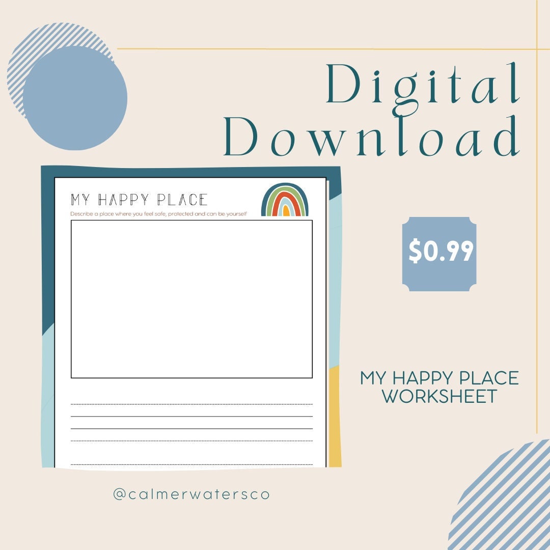 My Happy Place Worksheet - Etsy