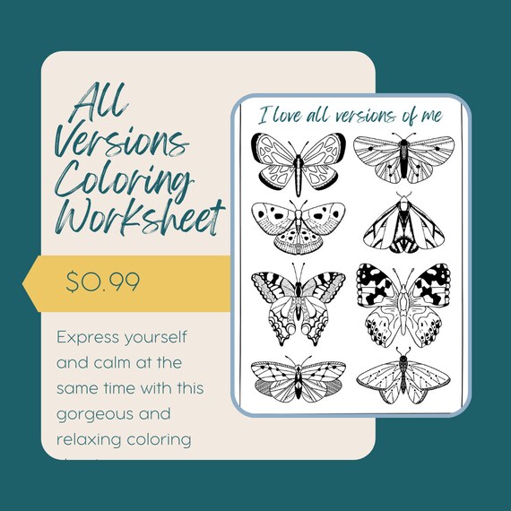 Butterfly Calming Adult Coloring Sheet - Etsy