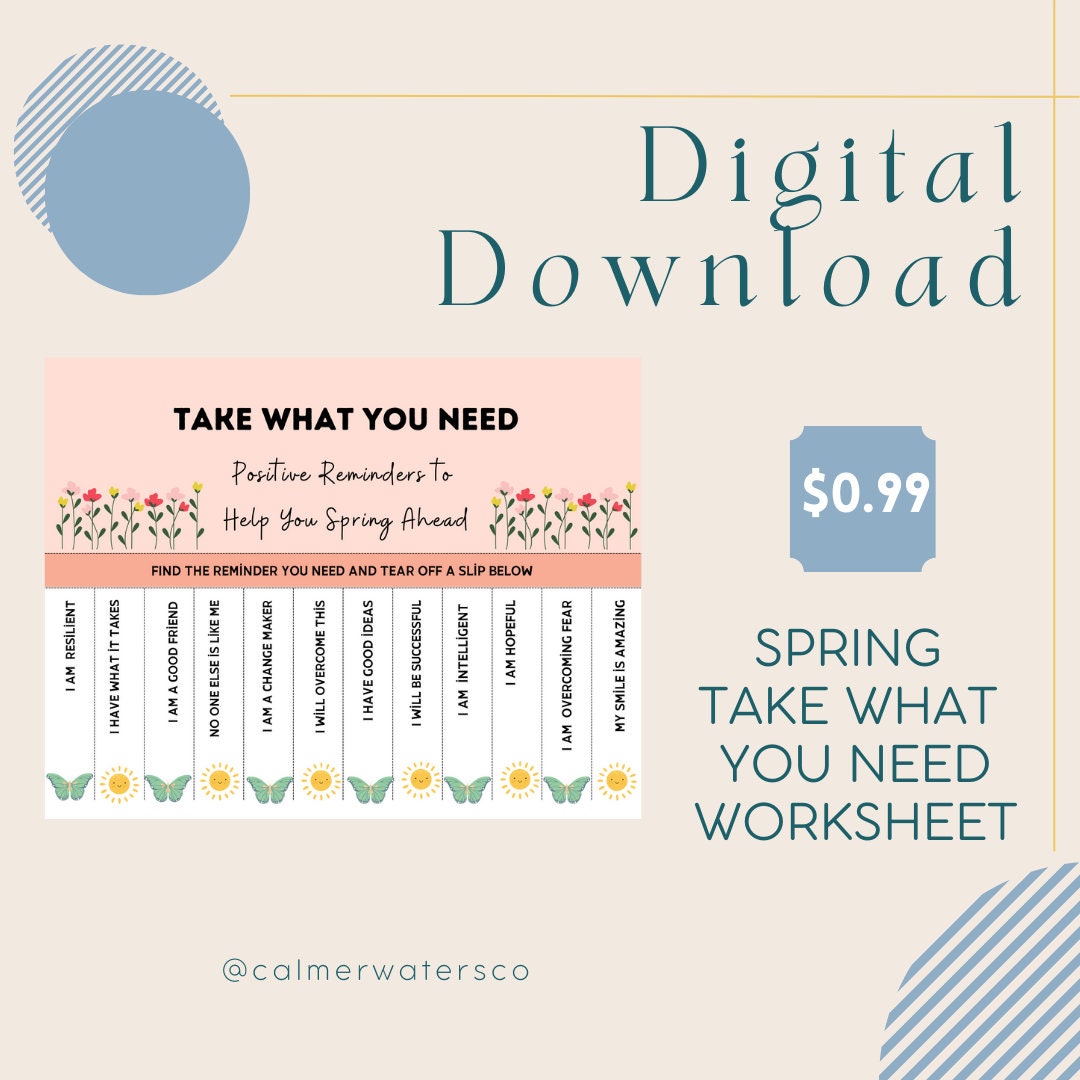 Take What You Need - Spring Kindness Tags - Etsy