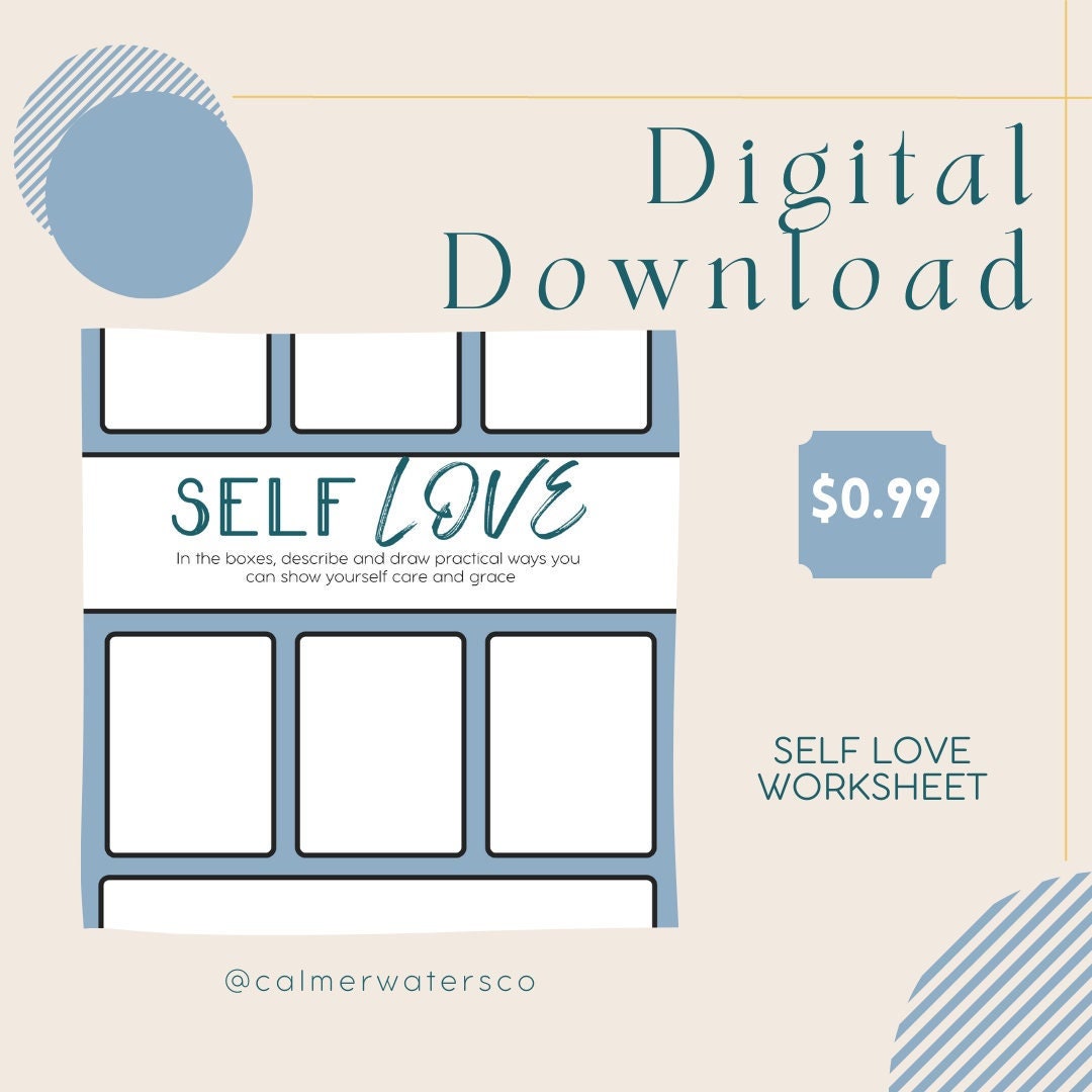 Self Love Worksheet - Etsy