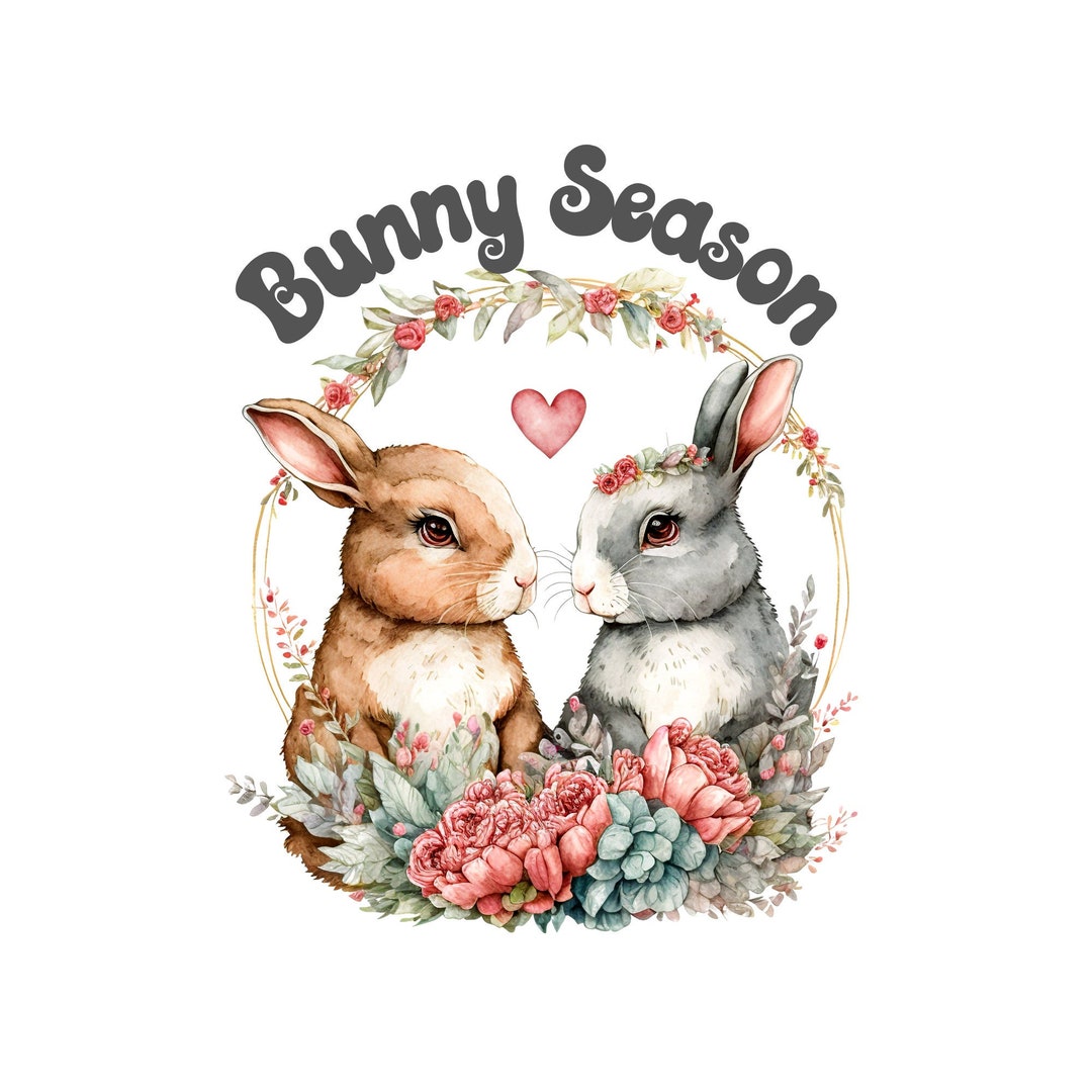 Bunny Season Digital Image Clipart PNG Sublimation Crafting Instant ...